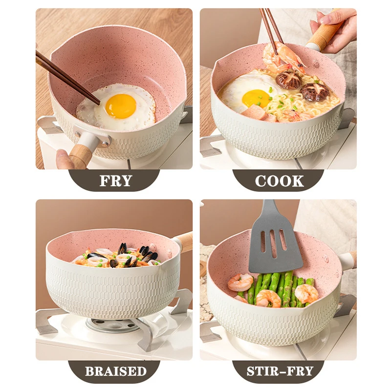 Eco-friendly Japanese Snow Pan Induction Aluminum Cookware