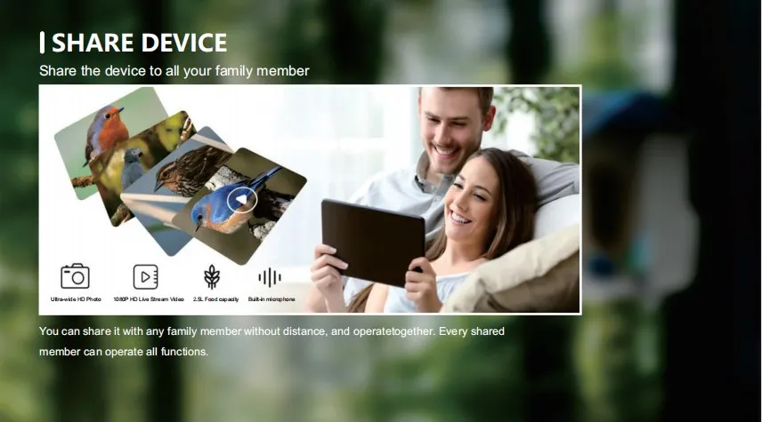 Ai Recognition Smart Bird Feeder For Christmas Gift With Camera And ...