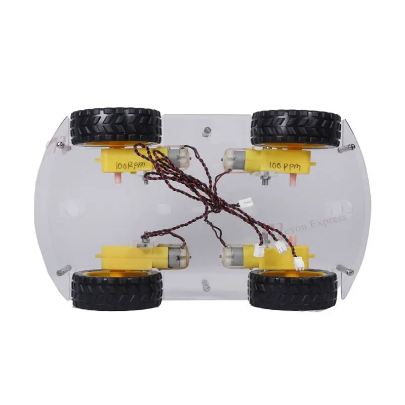 4wd Diy Transparent Arduino Robot Car Chassis Kit 4 Wheel - Buy 4wd Diy ...
