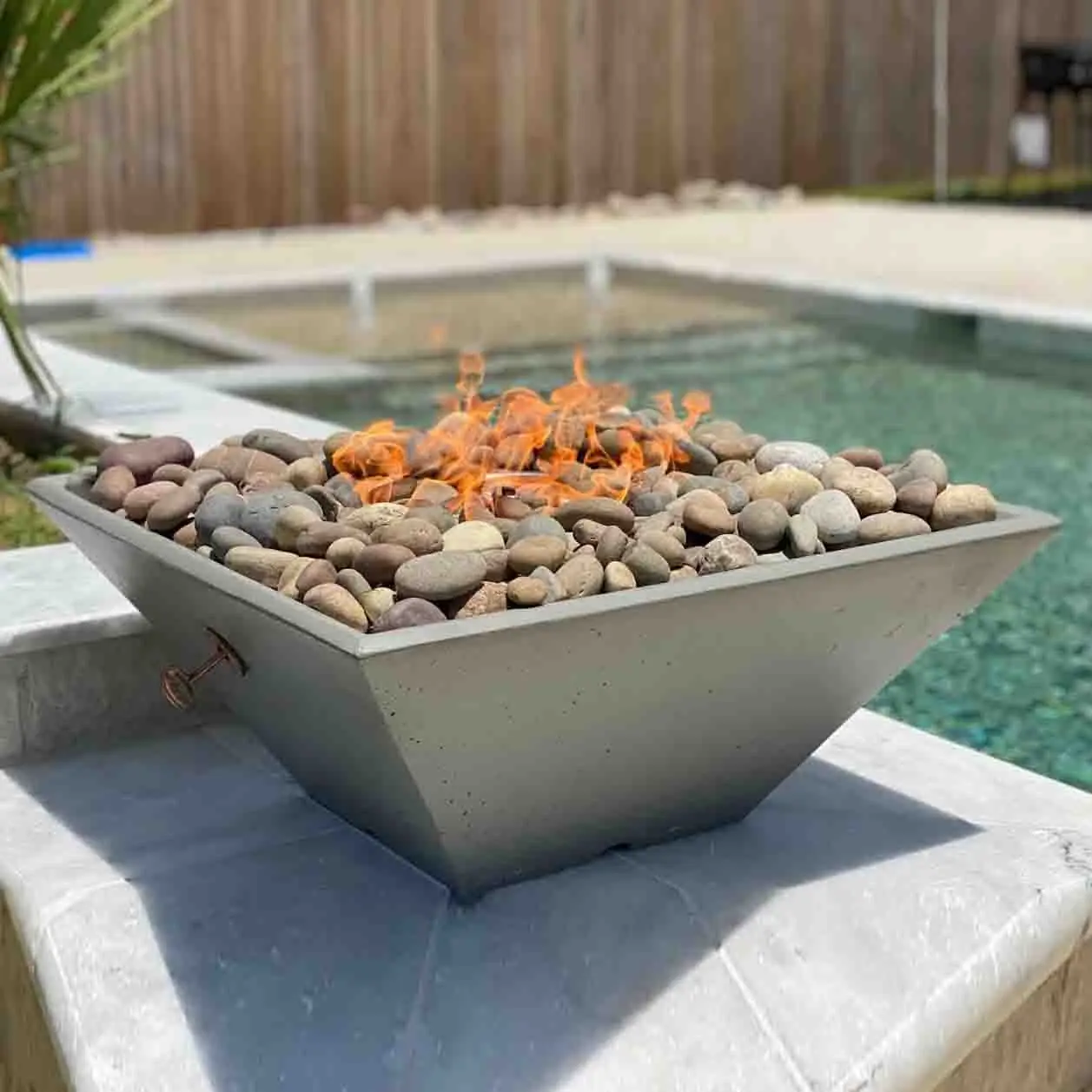 Swimming Pools Built in Fire Bowl Outdoor Corten Steel Water Feature ...