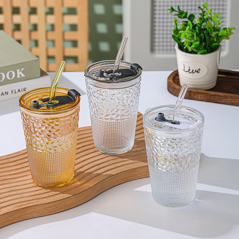 Factory Direct Exquisite Glass Water Cup 400ml Beverage Cup Glass Cup ...