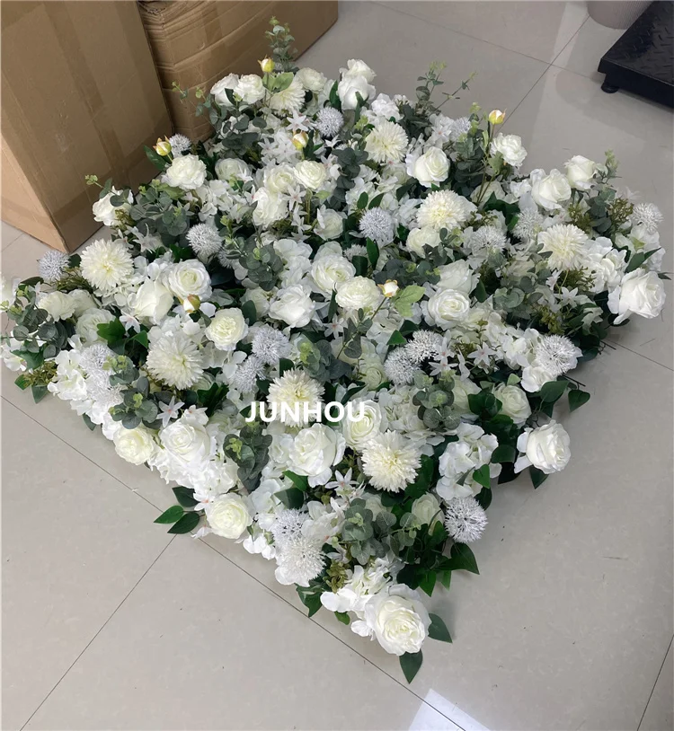 White Customized Artificial Runner Flowers for Weddings
