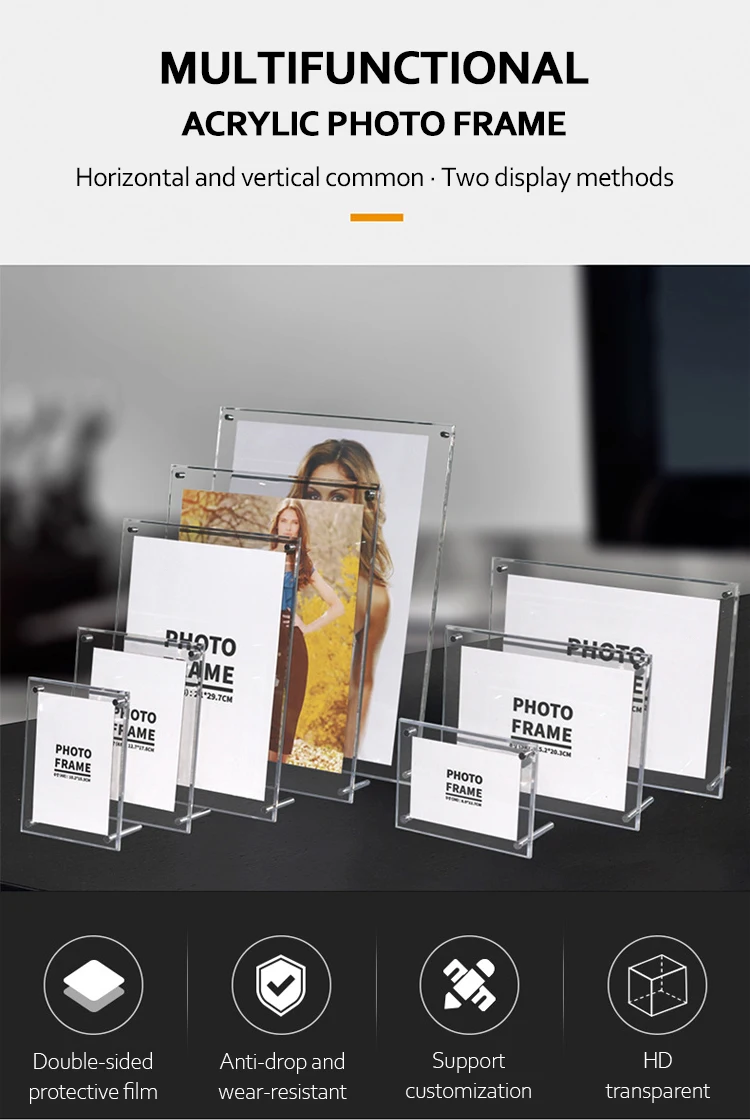 Acrylic Magnetic Photo Frame - Stylish & Versatile Display