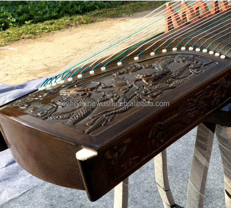 21-string Dragon Engraved Guzheng - Ancient Chinese Zither