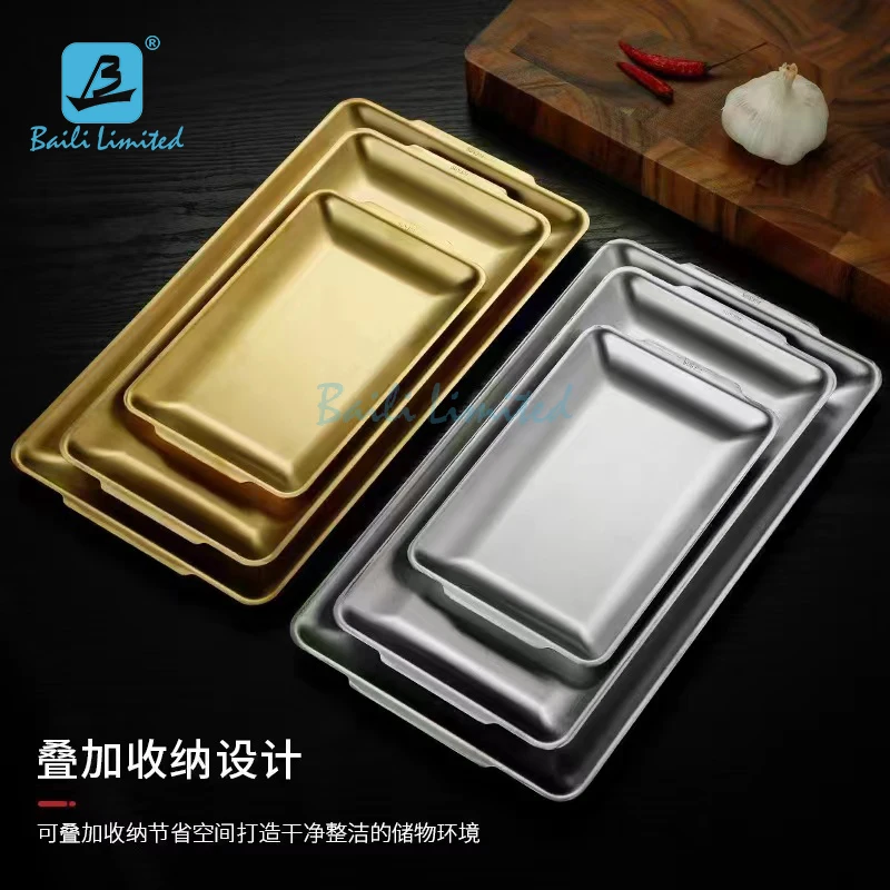 Restaurant-grade 304 Stainless Steel Food Tray Dinner Baking Kimchi ...