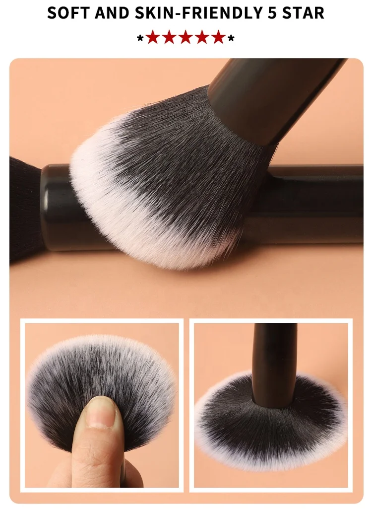 Modern Custom Makeup Brushes 9-Piece Set Eco-Face Synthetic Logo Matte ...