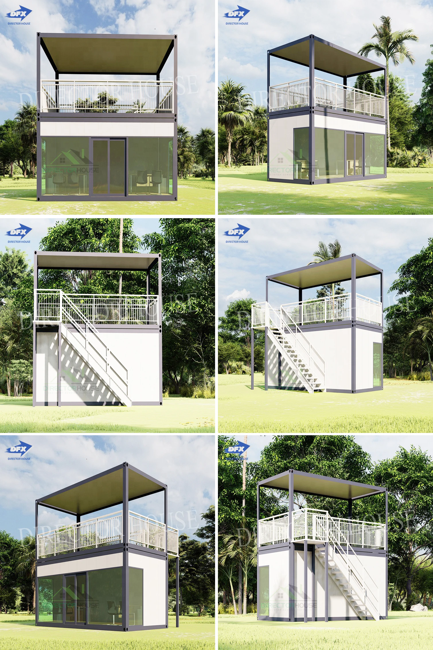 Factory high quality steel structure modern prefabricated house kits ...