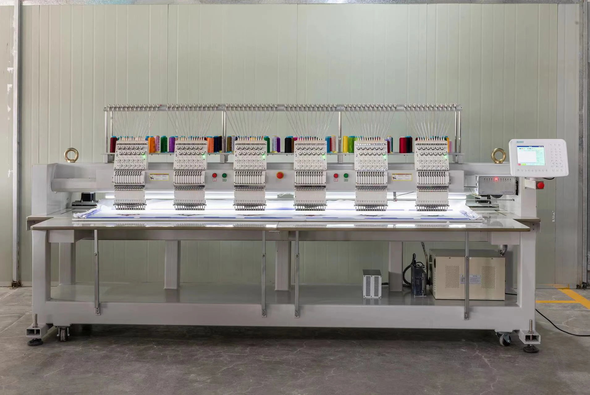 6 Heads Embroidery Machine Industrial Use Computerized 12/15 Needles ...