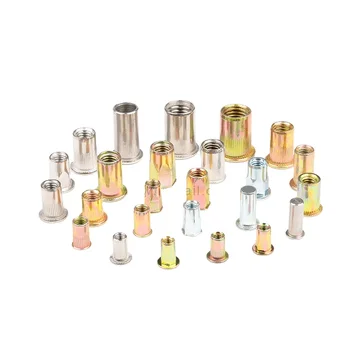 M2 M3 M4 M5 Aluminum Flat Head Knurled Rivet Nut,Threaded Insert Blind ...