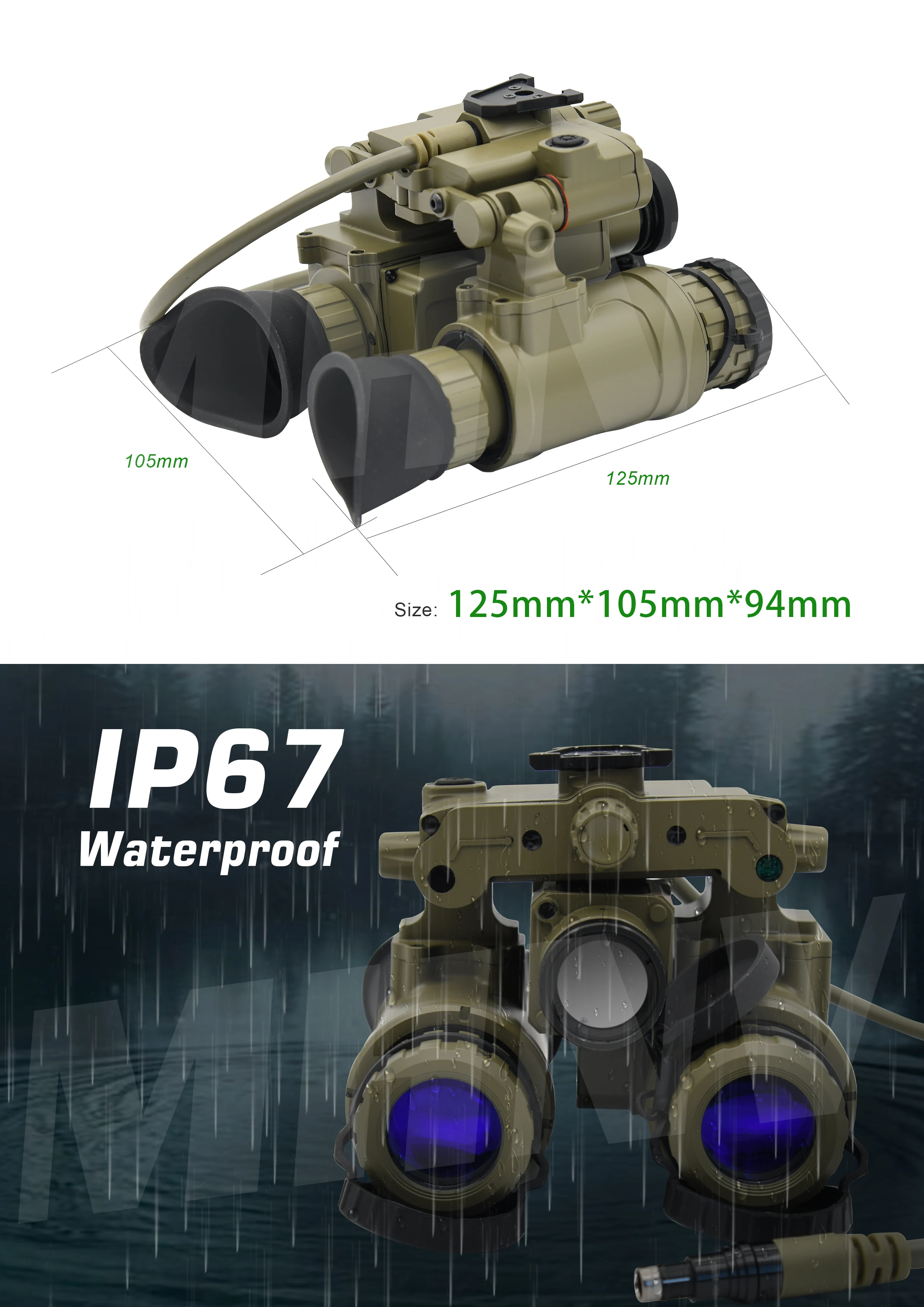 MHNV Fusion Binoculars - Gen2+ Night Vision & Thermal