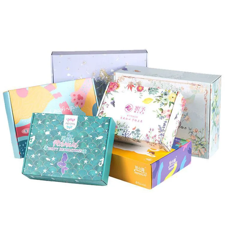 Custom Printed Packaging Folding Cardboard Corrugated Mailer Shipping ...