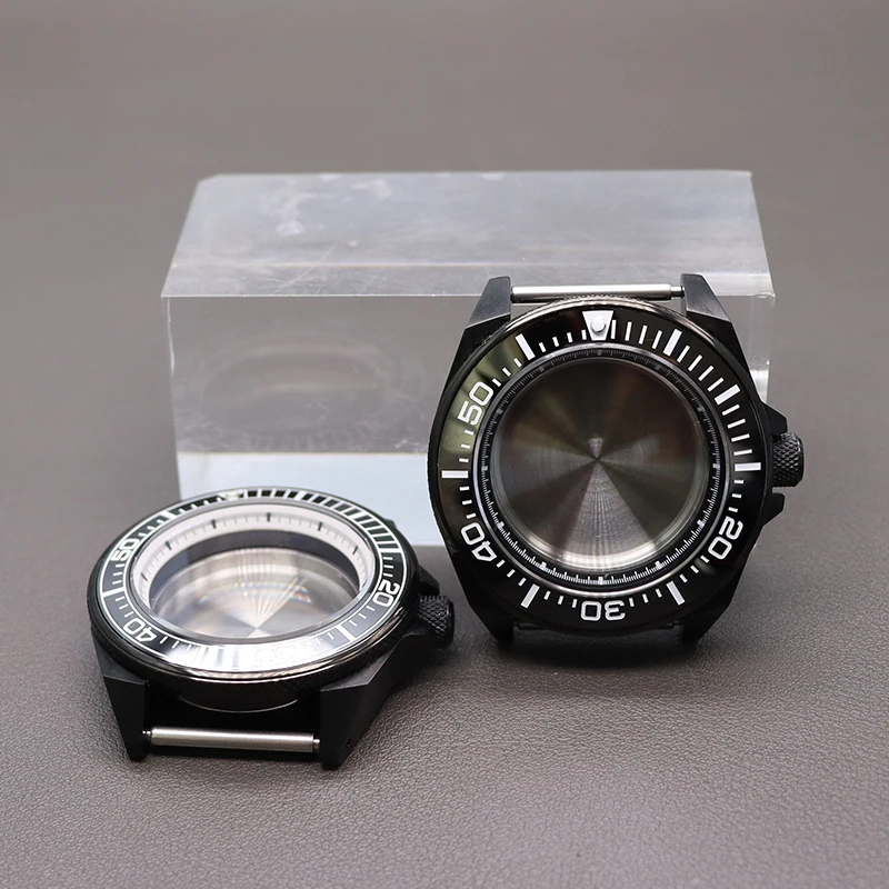 Custom Black Modified Seiko Samurai Diving Sapphire Watch Cases Parts ...