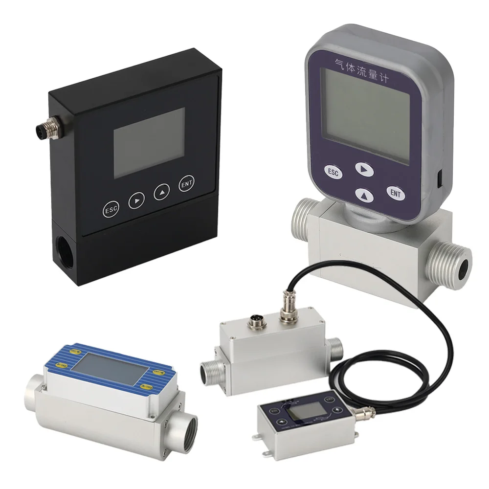 Juguan Digital Gas Mass Flow Meter Rs485 4-20ma Thermal Mass Flow Meter ...