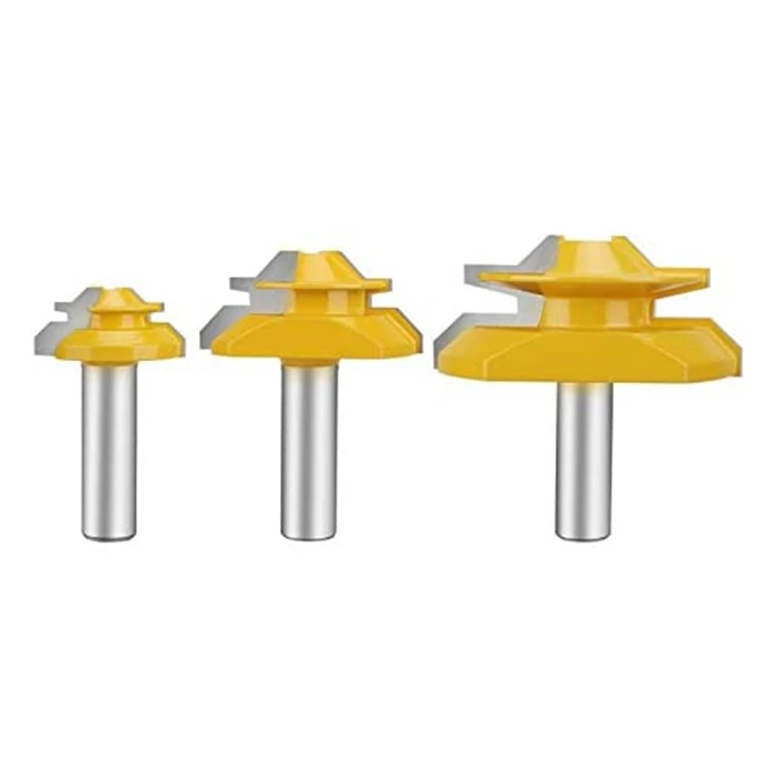 1/2" Tongue and Groove 45 Degree Miter Router Bit Set,Wood Milling ...