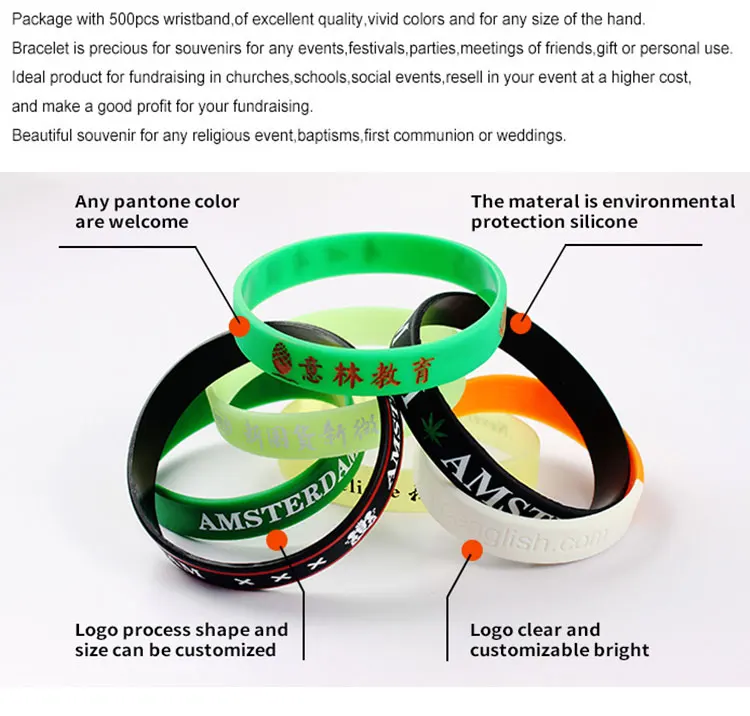 Wholesale Custom Rubber Bracelets for Promotional Gifts