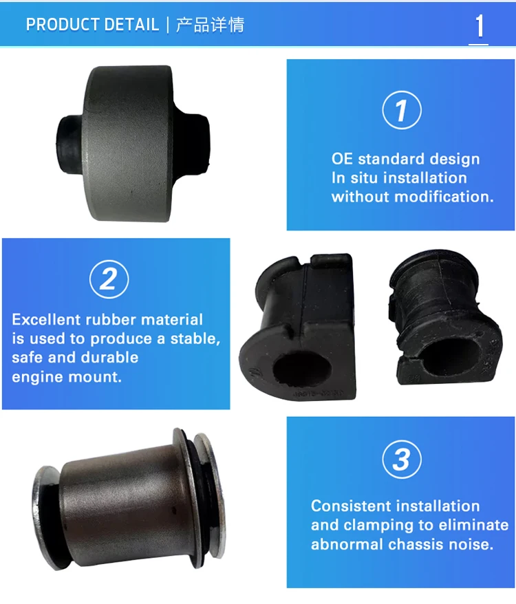 Suspension Parts Square Rubber Bushings Kits 4865520221 For Nissan ...