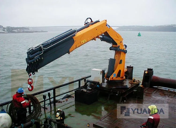 Small Telescopic Davit Crane for Ship Loading - Remote Control, 360 ...