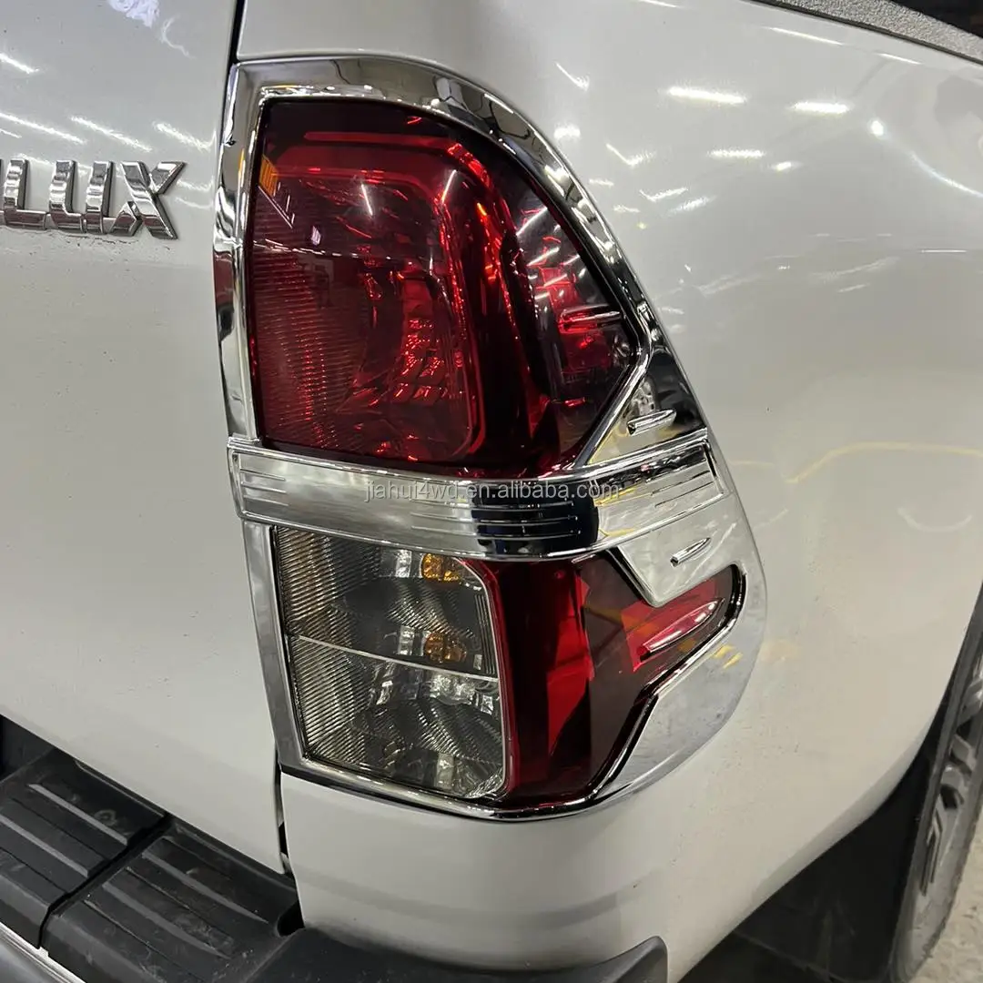 Gloss Black Trim Front Roof Spoiler Top LED for Toyota Hilux