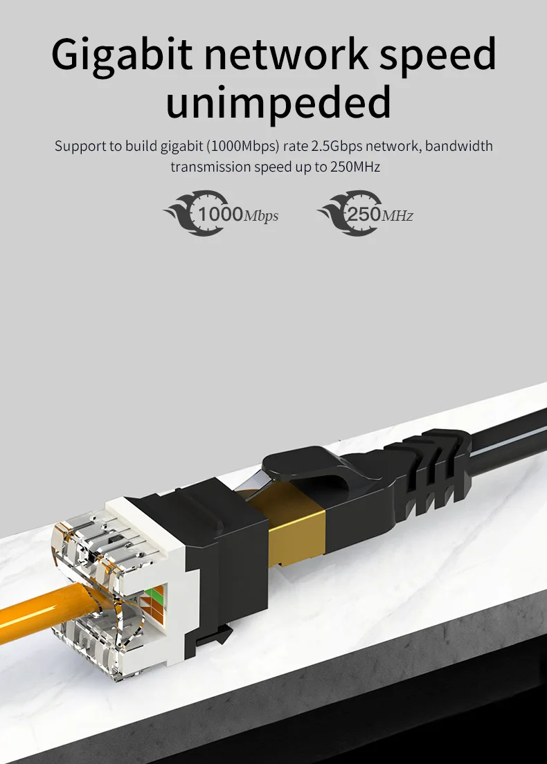 Rj45 CAT5E/CAT6/CAT6A/CAT7 Shielded Modular Female 8 Pin RJ45 network ...
