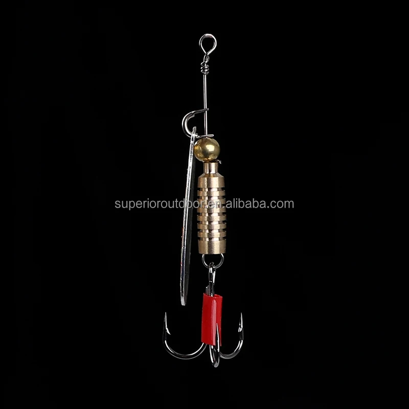 Superiorfishing Trout Spinners Bait Brass Spinner Blade Wobbler Metal ...