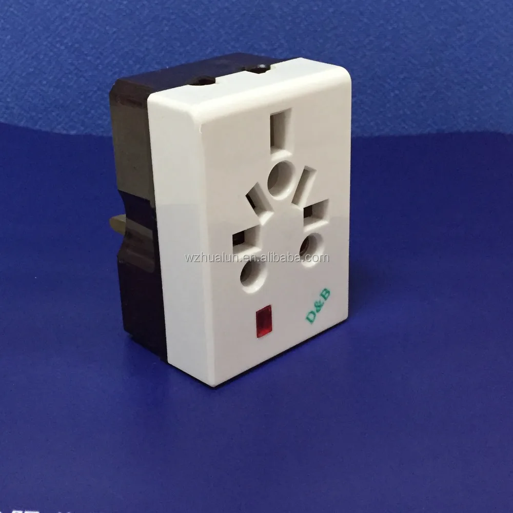 Wenzhou Universal Travel Adapter 3 Pin Multiple Electric Plug Plastic ...