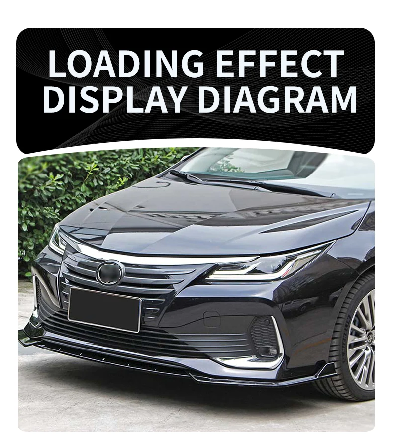New for Toyota Allion Body Kit Front Bumper Splitter Lip Spoiler ...