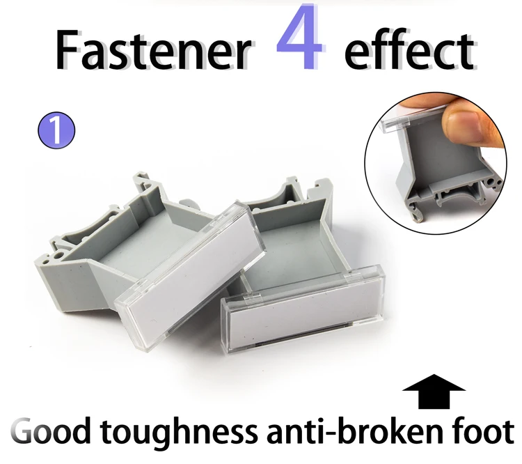 DIN Rail Marking Terminal Block Accessories - UBE/D Gray B2