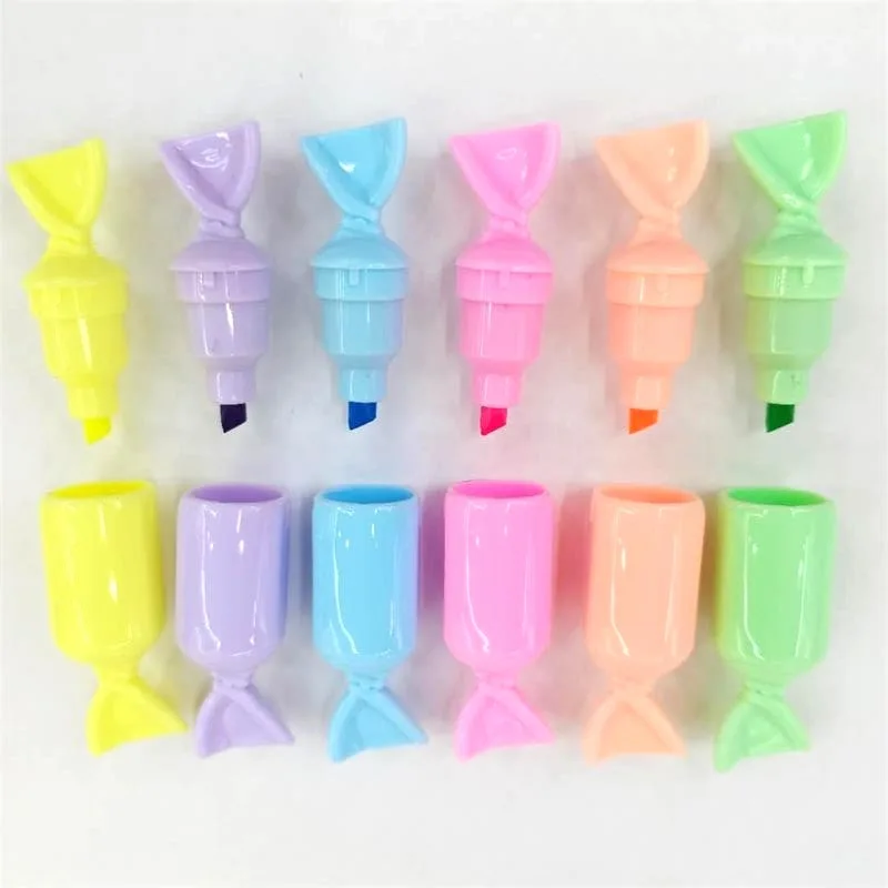 Wholesale Candy Shape Highlighter Set Pastel Color Mini Highlighter ...