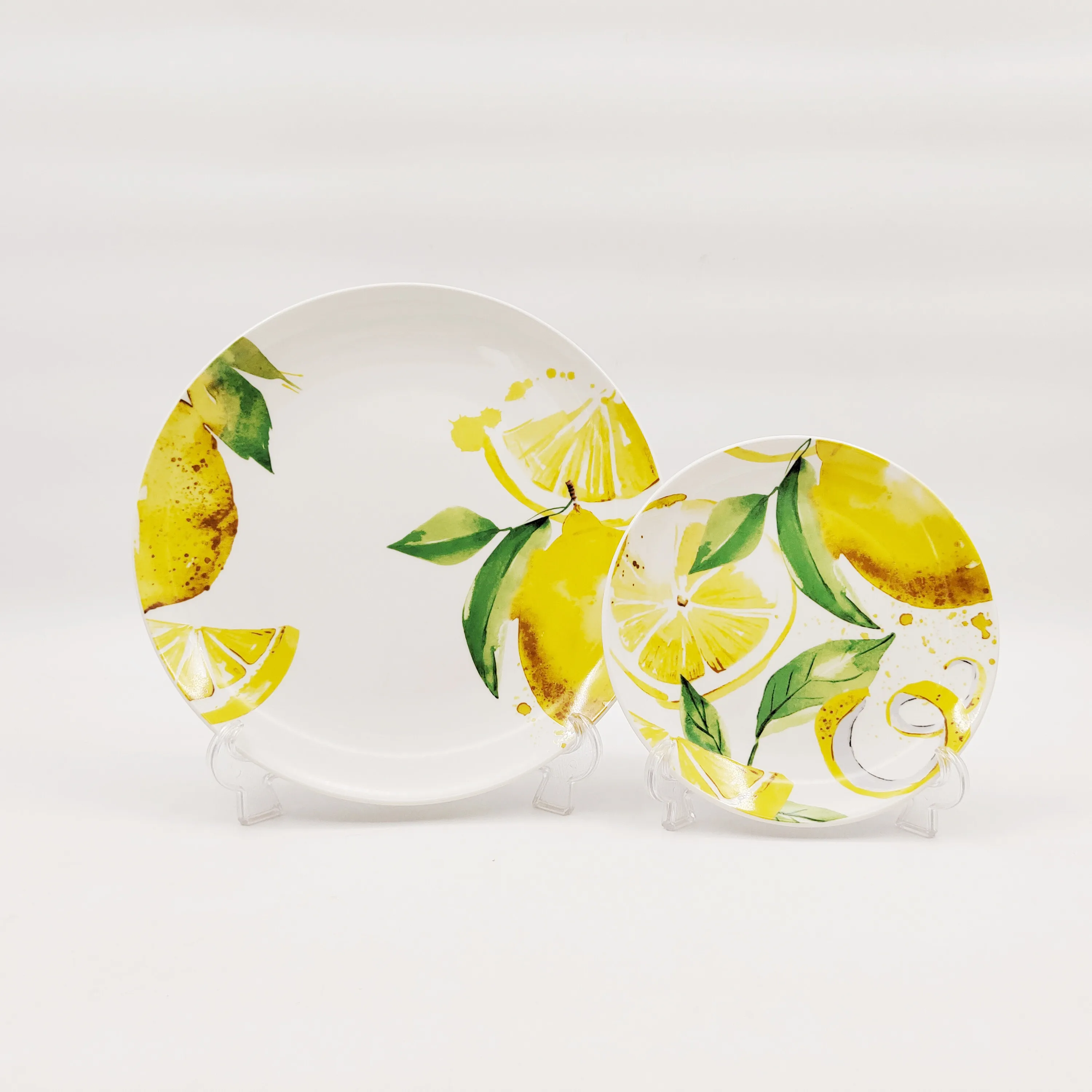 Crockery Porcelain Set Appetizers Ceramic Dinner Dish Lemon Design ...