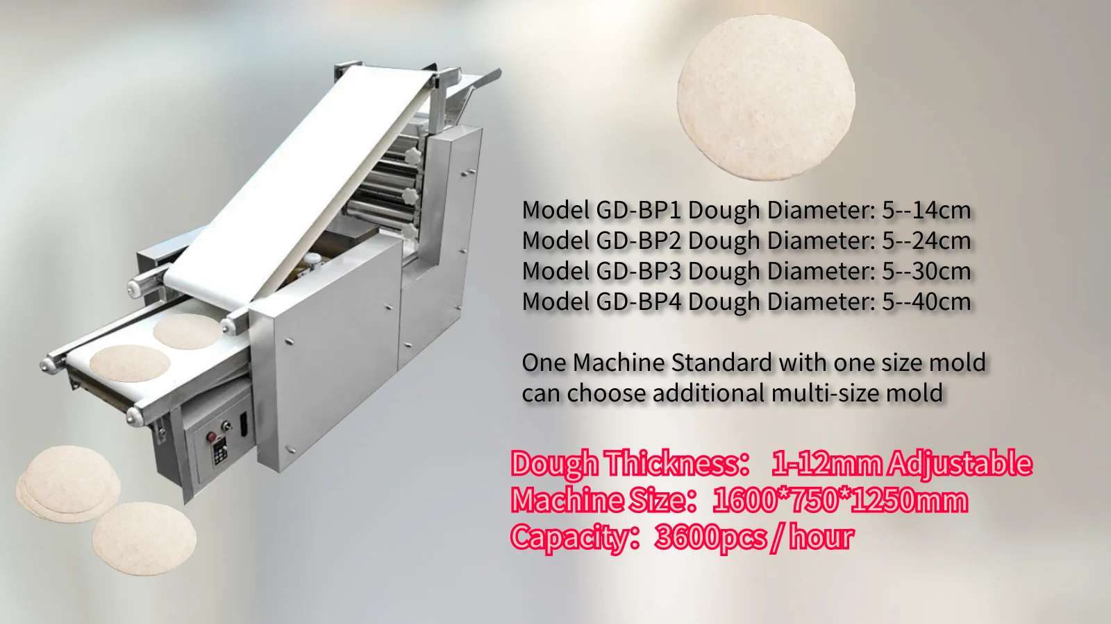 Full Line 2 Row Flat Lebanese Lavash Chapati Roti Pita Bread Arabic ...