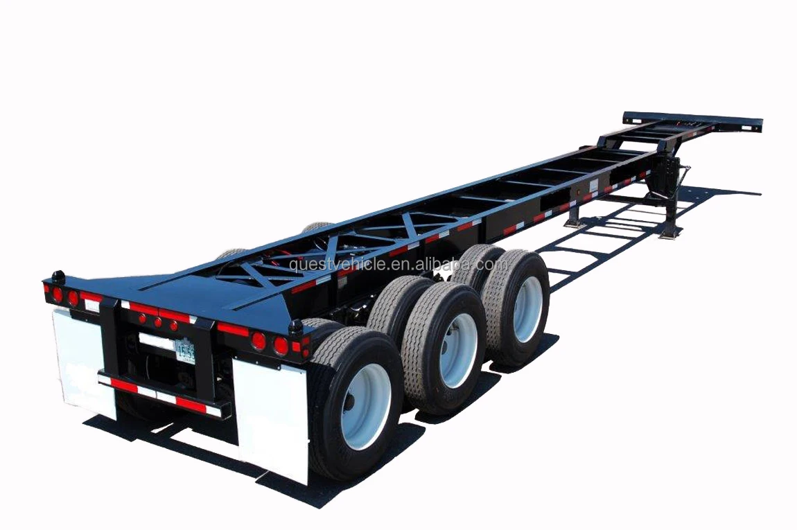 Durable 20ft & 40ft Container Chassis Trailers for Semi Trucks