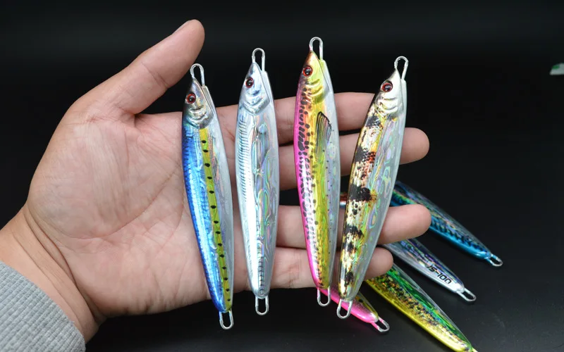 Japan Quality 3d Printing 40g/60g/80g/100g Saltwater Boat Fishing Metal Jig Slow Pitch Jigging ...