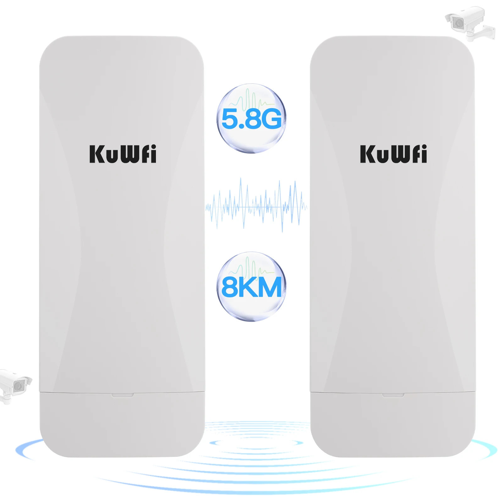 Auto Pair Kuwfi Wireless Bridge 8km 18dbi Gigabit High Speed Access ...