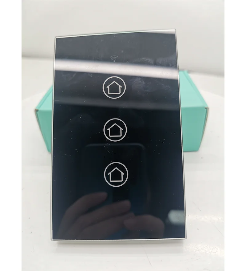 4 Gang Us Glass Panel Wall Switches Tempered Glass Touch Smart Switch ...