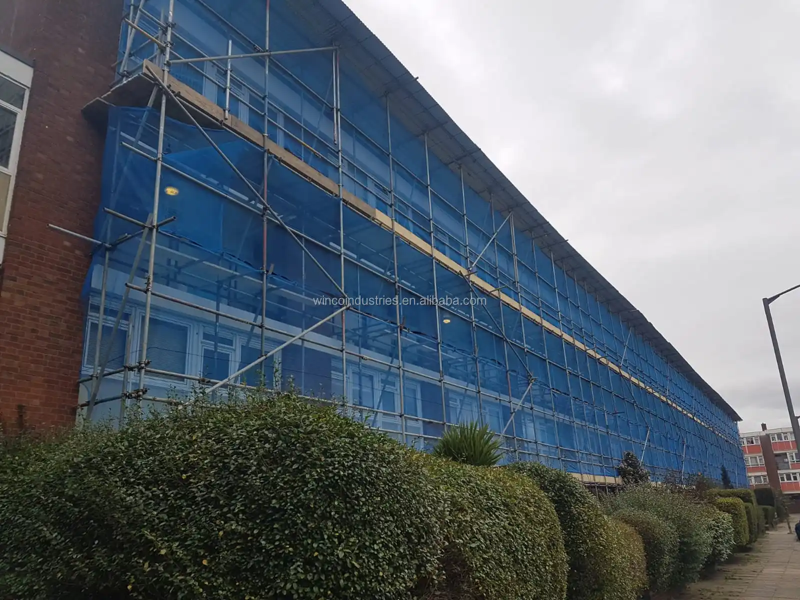 Green HDPE Grid Mesh Knotless Safety Net Construction Scaffolding ...