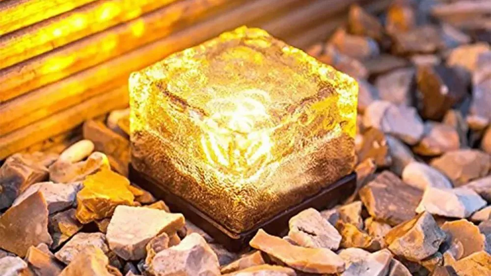 Solar Brick Lights,Glass Outdoor Waterproof Rgb Led Brick Paver Lights ...