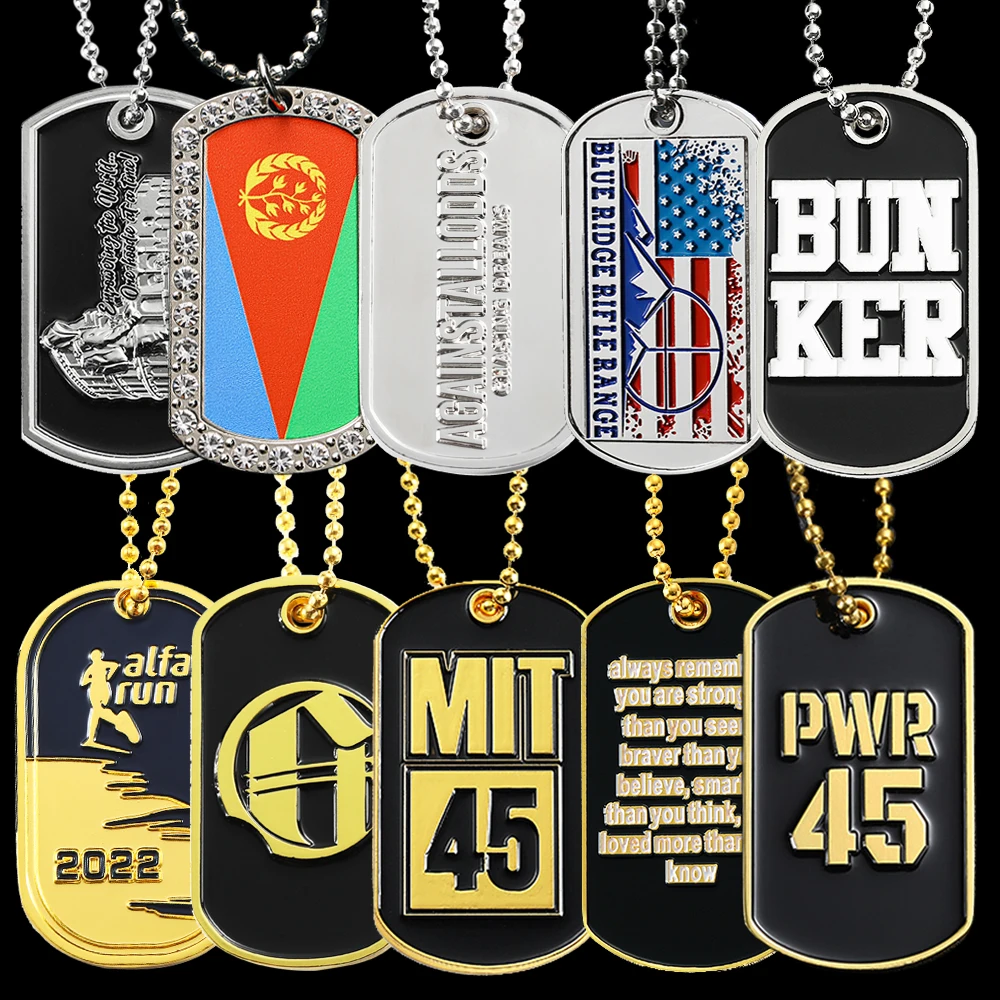 Custom Dog Tag Logo - Stainless Steel & Zinc Alloy