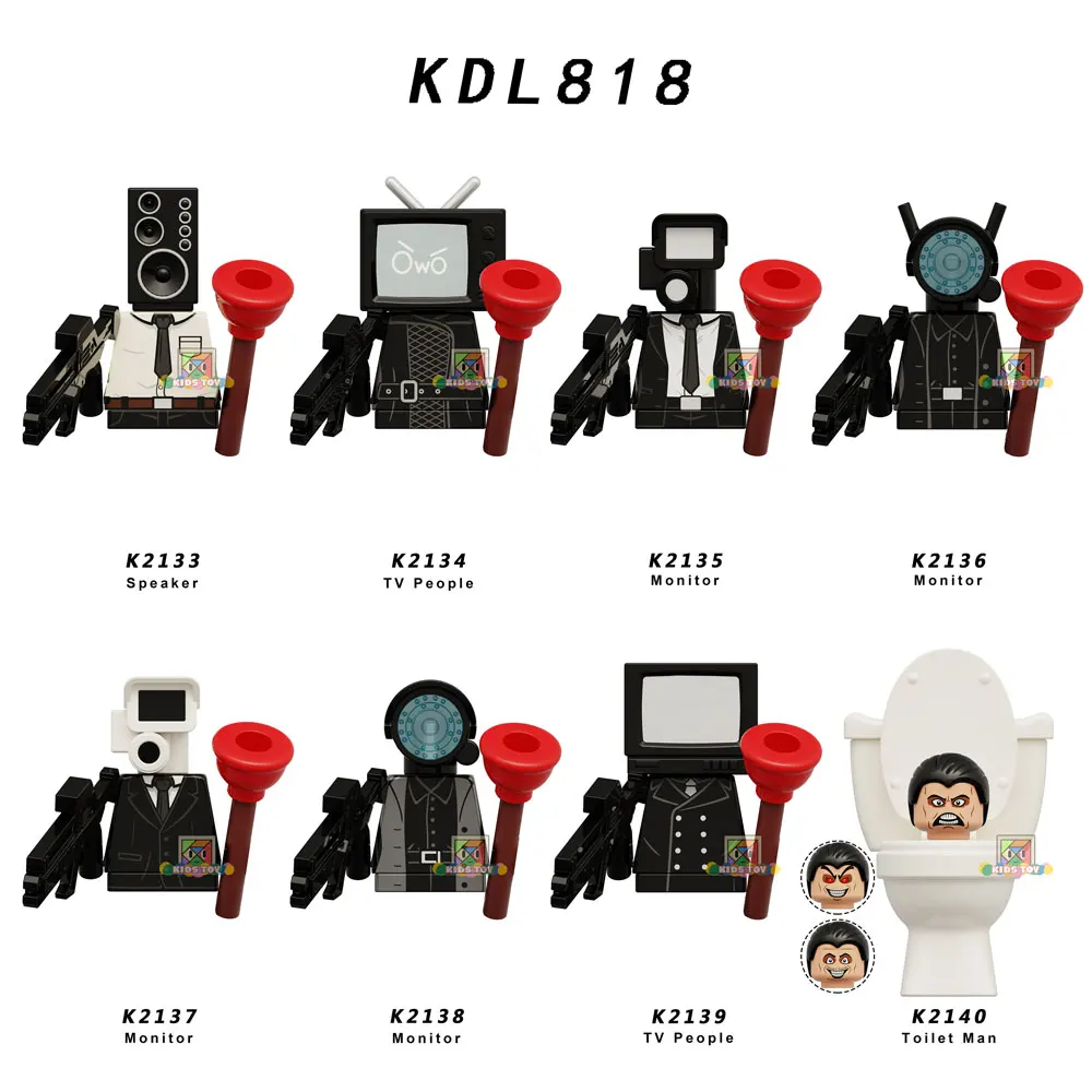 Game Skibidi Toilet Figure Titan Toilet Man Monitor Mini Bricks ...