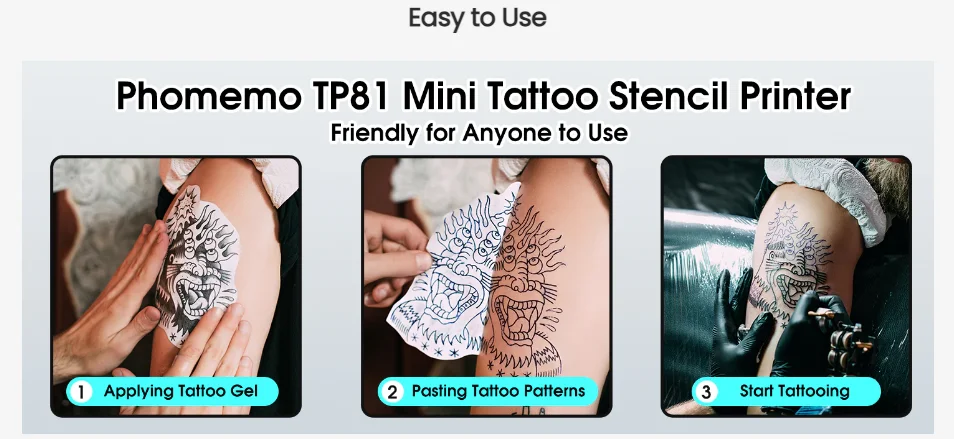 Phomemo Wireless Tattoo Stencil Printer Thermal Copier Tattoo Transfer ...