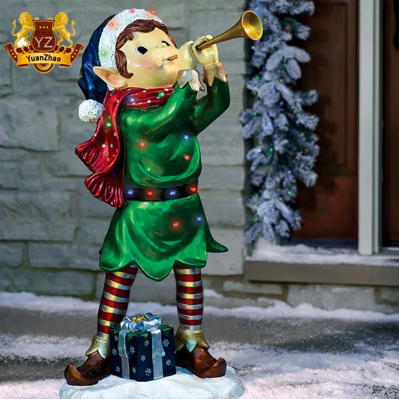 Christmas Door Decoration - Beautiful Elves Sculpture