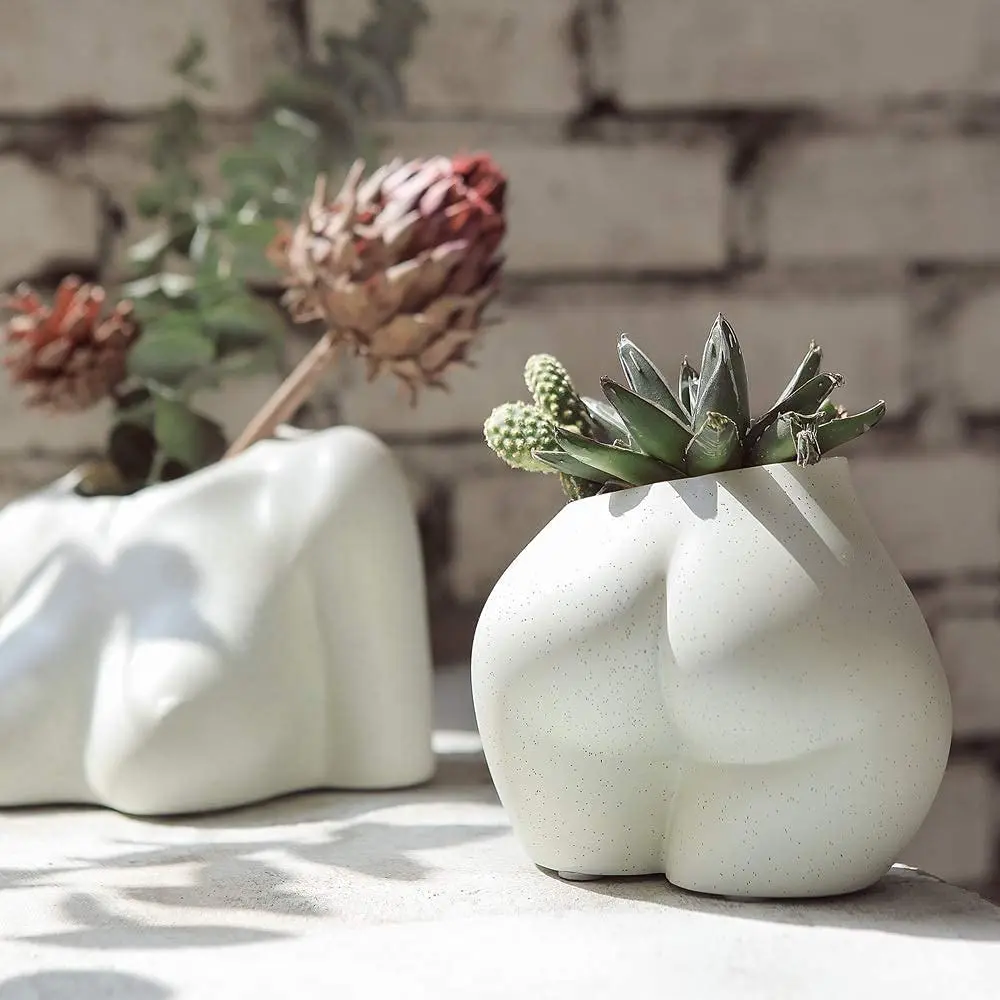 Sexy Nude Butt Bum Flower Pot Chic Woman Female Body Bum Shaped Ceramic ...
