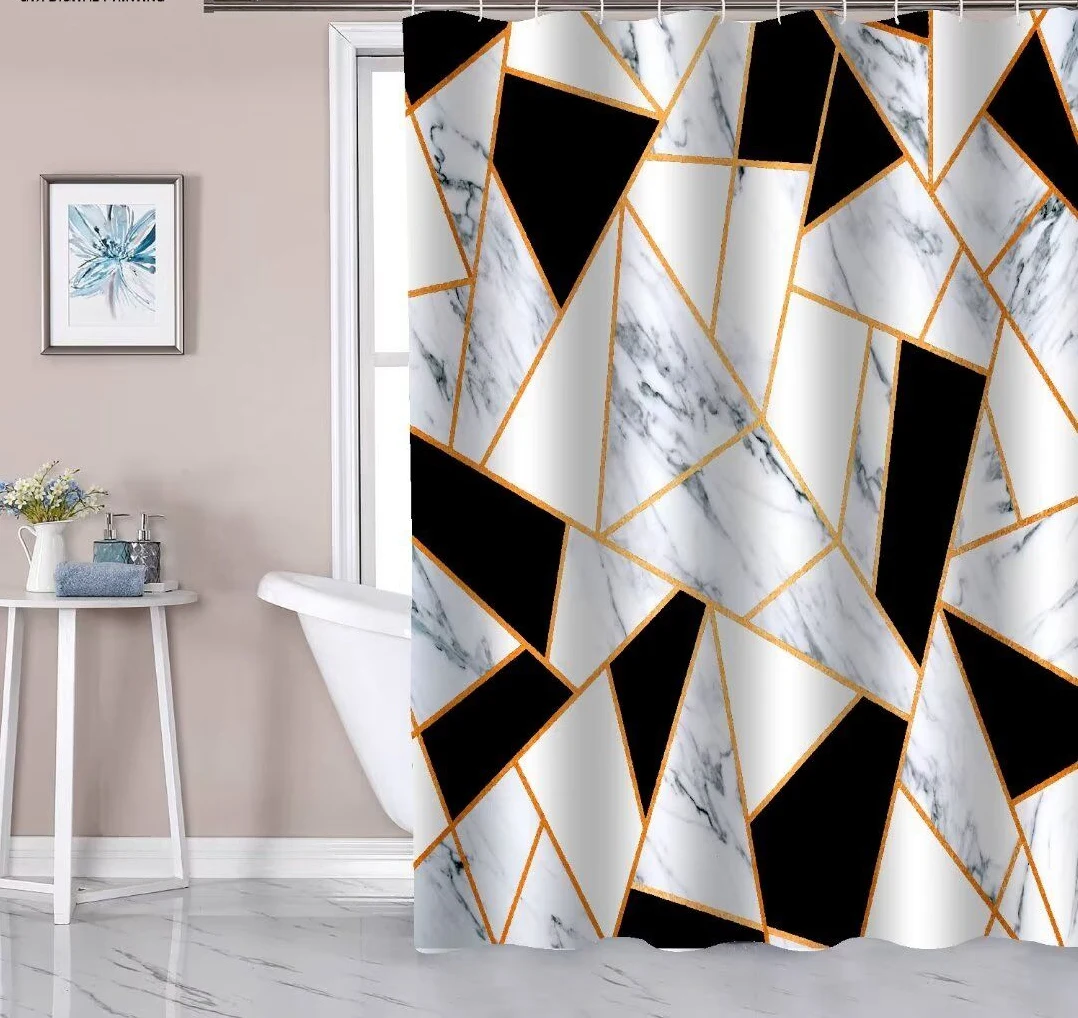 Owenie New Design Marble Shower Curtain - Waterproof & Sustainable