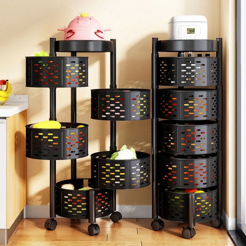 Kitchen Rotating Storage Shelves - Efficient Organization