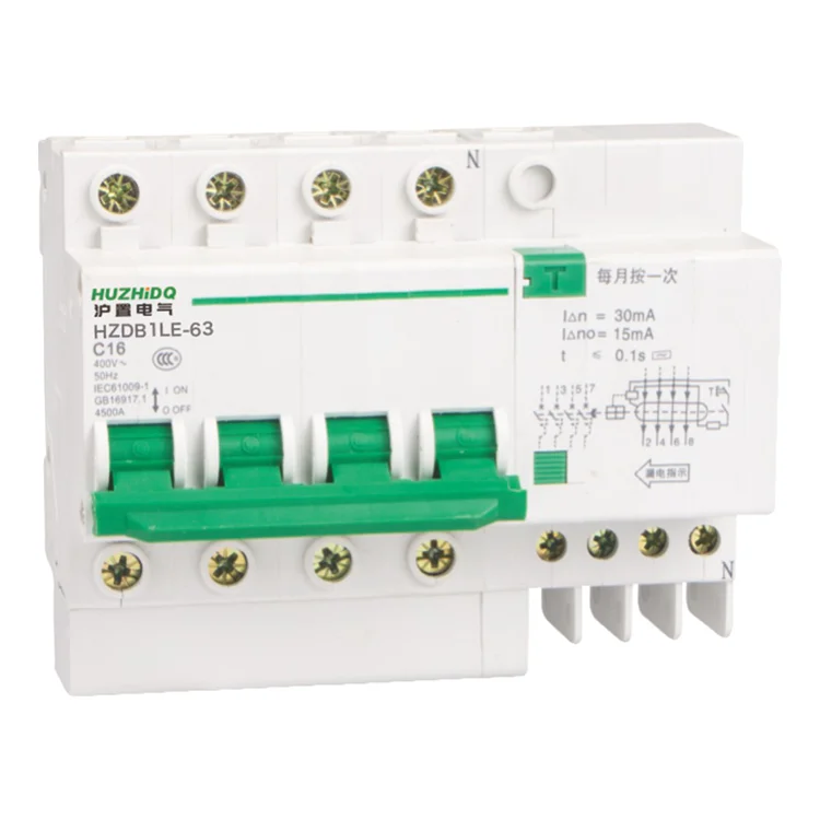 Huzhi I Pole Ac Earth Leakage Circuit Breaker Device Single Phase C ...