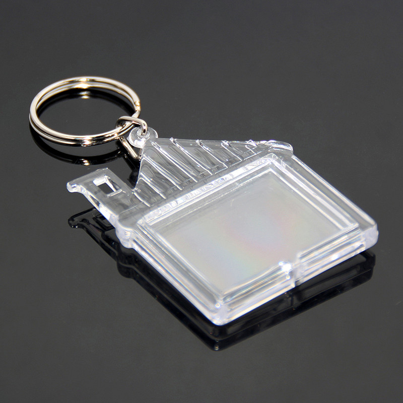 Clear Key Chain - Transparent Keyring with Acrylic Photo Frame