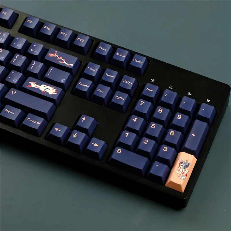 Cherry Profile Gmk Kitsune Keycap 140 Keys Set Pbt Sublimation Keycaps ...