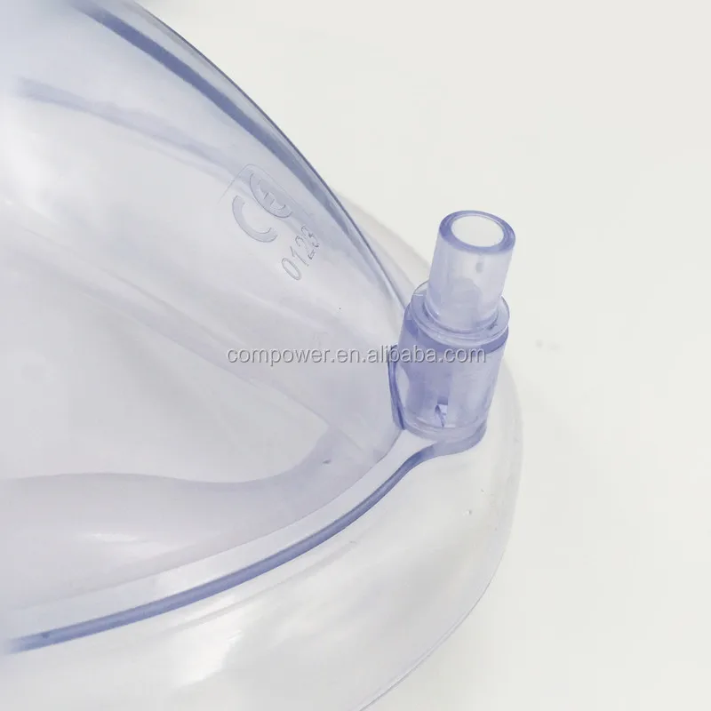 Single Use Pvc Disposable Transparent Anesthesia Gas Mask With Top ...