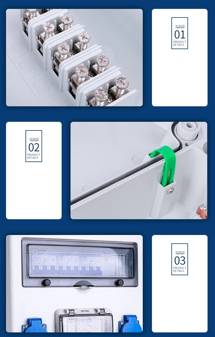 Outdoor Power Distribution Box Plastic Waterproof Industrial Outlet Box ...