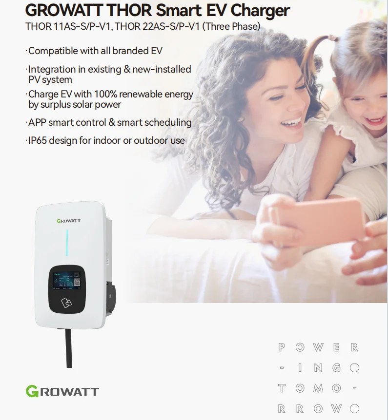 Growatt THOR Smart EV Charger - Reliable Three Phase Solution