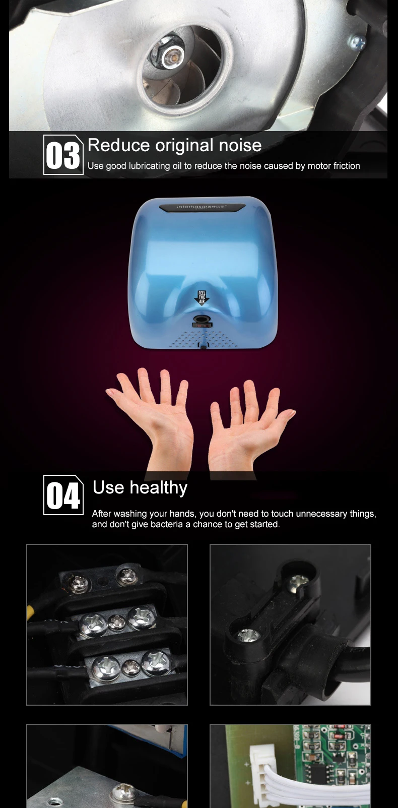 110v Stainless Automatic 304 Sus Jet Hand Dryers Excel Manufactures of ...